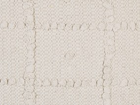 Bavlněný polštář se vzorem 45 x 45 cm béžový IXORA Beliani
