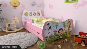 Dětská postel Dream vzor 06 140x70 cm růžová