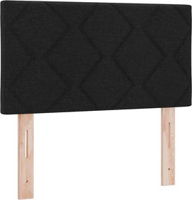 Postel s boxspringem s čelo Černá 80 x 200 cm textil 3340054