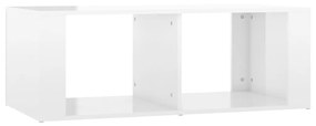 Konferenční stolek lesklý bílý 100x50x36 cm kompozitní dřevo - Default Title