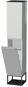 Intedoor TARA koupelnová skříňka s košem na prádlo, 35 cm, 2 dveře,levá,TA OALU SV 35 2D K L Varianta: A0016 Bílá LESK