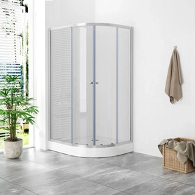 POINT AS LOR 100x80 Grape Levý Asymetrický sprchový kout s akrylátovou vaničkou