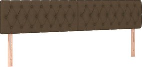 Box spring postel s matrací a LED tmavě hnědá 180x200 cm textil 3133976