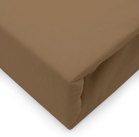 ELASTICKÉ JERSEY PROSTĚRADLO 200X220 CM, VÝŠKA 30 CM HNĚDÁ