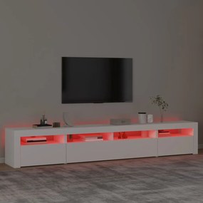 TV skříňka s LED osvětlením bílá 240x35x40 cm 3152722