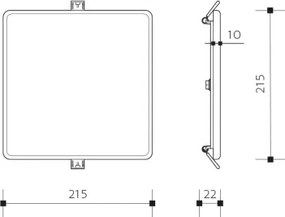 LED podhledové svítidlo Panlux SQUARE 24W IP66 4000K stmívatelné PN14300021