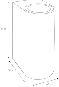 Lucide 69801/02/31 - Venkovní nástěnné svítidlo ZARO 2xGU10/35W/230V IP44 bílá