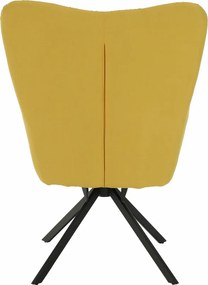 Designové otočné křeslo, žlutá/černá, KOMODO