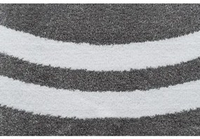 Kulatý koberec HAMPTON Lux šedý velikost kruh 140 cm | krásné koberce cz