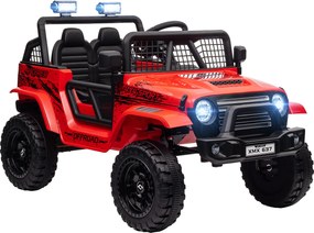 AIYAPLAY HOMCOM Elektrické dětské auto, terénní vozidlo 12 V 3-5 km/h s připojením na hudbu, dětské vozidlo s dálkovým ovládáním 2.4G, světlomety, kl…