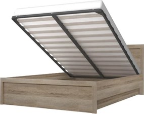 Postel s úložným prostorem, 140x200, dub sonoma, JESI NEW Kondela 0000408046