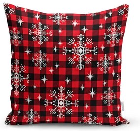 Sada 4 vánočních povlaků na polštář a běhounu na stůl Minimalist Cushion Covers Christmas Tartan