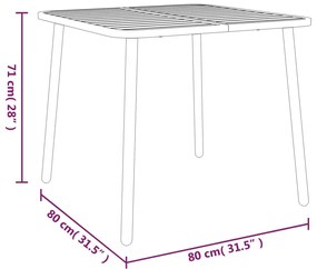 5dílný zahradní jídelní set antracitový ocel,  3187988