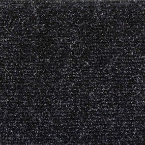 Schodové rohože samolepicí 5 ks 56 x 17 x 3 cm černé, půlkulaté 149678