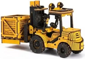 RoboTime dřevěné 3D puzzle Vysokozdvižný vozík / od 8 let / 139 dílků