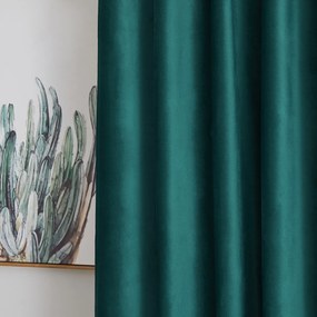 4Home Zatemňovací závěs s kroužky Paris tmavě zelená, 150 x 250 cm