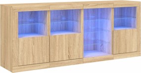 Příborník s LED osvětlením dub sonoma 164 x 37 x 67 cm 3209053