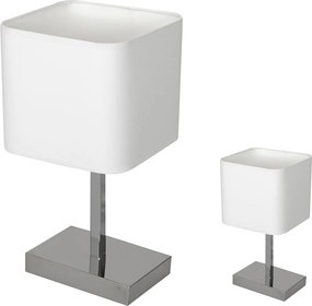 Stolní lampa Napoli, 1x bílé textilní stínítko,