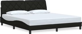 Rám postele bez matrace černý 180 x 200 cm textil 3310617