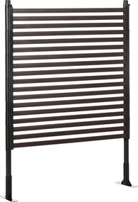 Outsunny modulární kovový panel pro zahradní soukromí — patky nebo zemní kolíky, 93 x 22 x 124 cm | Aosom