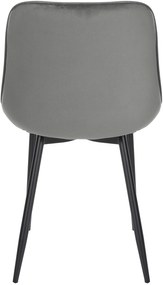 Jídelní židle Sowerby - samet - 4 ks | šedé