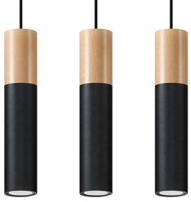 Sollux Lighting Závěsné svítidlo PABLO 3 Černá