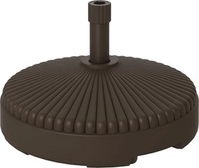 Základna pro slunečník Outsunny, kulatá, plnitelná vodou (23 L) nebo pískem (28 kg) pro zahradu a terasu, hnědá | Aosom
