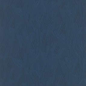 Geometrická tmavě modrá vliesová tapeta s metalickými odlesky MU3008 Muse, Grandeco