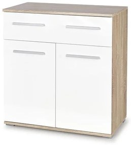 HALMAR Komoda LIMA KM-1,dub sonoma/bílá 77 x 82 x 40 cm