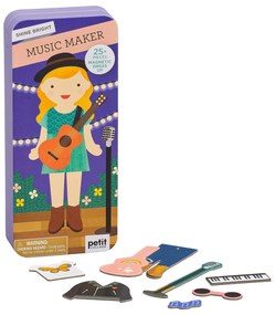 Petit Collage Petitcollage Magnetické puzzle Muzikantka - poškozená kovová krabička