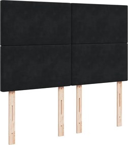 Box spring postel s matrací černá 140 x 190 cm samet 3292330