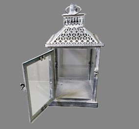Lampa šedá patina kov se sklem 25139