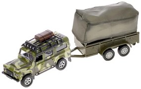 Kids Globe Traffic Land Rover Defender Military na zpětný chod