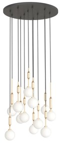 Designový lustr Ero 12 zlatá