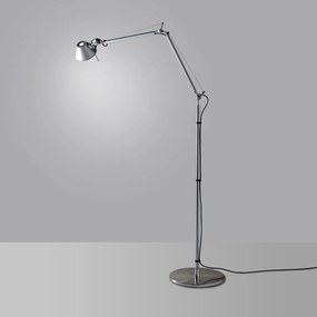 Artemide A004800 + A012820 Tolomeo Floor LED, stojací lampa pro čtení s vypínačem, 12W LED 3000K, hliník, výška max 226cm