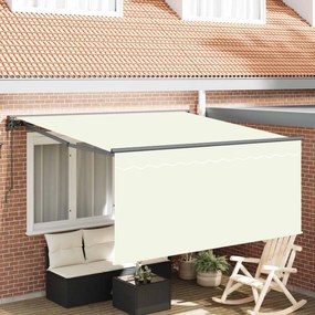 Stahovací markýza Krémová 350 x 250 cm Polyester a hliník 3330210