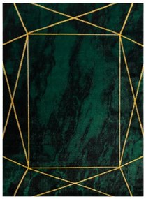 Dywany Łuszczów, Kusový koberec Emerald 1022 green and gold, 80x150, zelená, kancelář