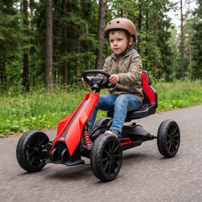 HOMCOM Elektrický Go-Kart pro Děti 3-8 Let s 12V Baterií, Nastavitelná Rychlost 3-5 km/h a Bezpečnostním Pásem, Nosnost 30 kg, Venkovní Použití, 100x…