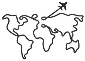 Designová dřevěná mapa světa na stěně | SENTOP PR0496