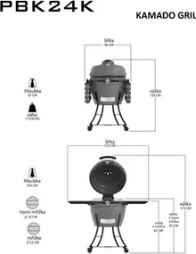 Pit Boss Gril na dřevěné uhlí Kamado Nardo Black XL