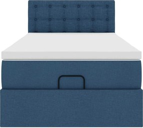 Osmanský postel s matrací modrá 90x200 cm textil 3311600