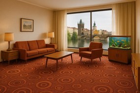 ITC, Metrážový koberec Drops 43, na míru, šíře 4m,5m, hnědá, filc, chodba / předsíň