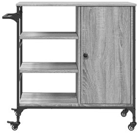 Kuchyňský vozík šedý sonoma 87,5x38,5x84,5 cm kompozitní dřevo,  842389