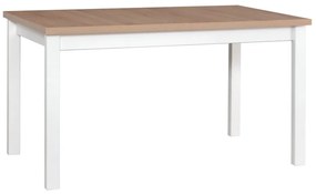 Drewmix Jídelní stůl ALBA 4 + doprava zdarma deska stolu bílá, nohy stolu ořech