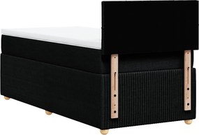 Box spring postel s matrací černá 90x190 cm textil 3287313