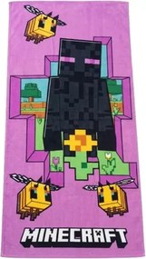Carbotex osuška Minecraft Enderman a Včelky 70x140 cm