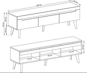 Nordi a | TV stolek NRTV160 | artisan