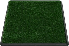 vidaXL Toalety pro psy 2 ks s nádobou a umělou trávou zelené 76x51x3cm [170770]