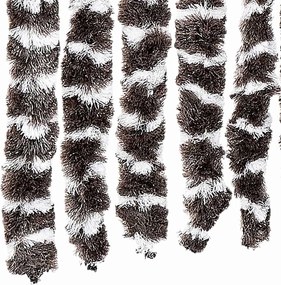 Závěs proti hmyzu hnědý a bílý 90 x 220 cm Chenille 325452