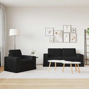 Set pohovek 2 ks Černá textil 3407546